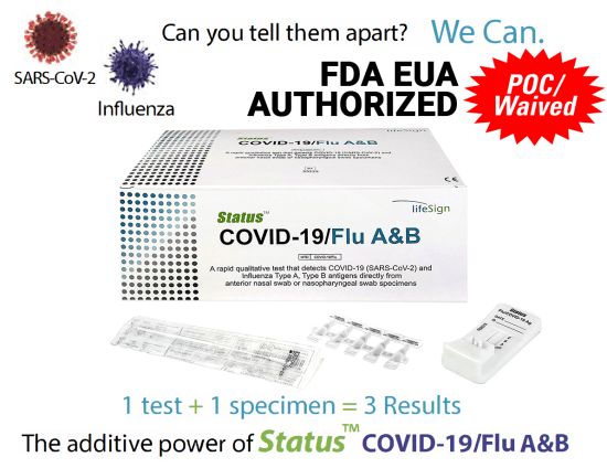 Status™ COVID-19/Flu A&B Antigen Test (FDA Emergency Use Authorization ...